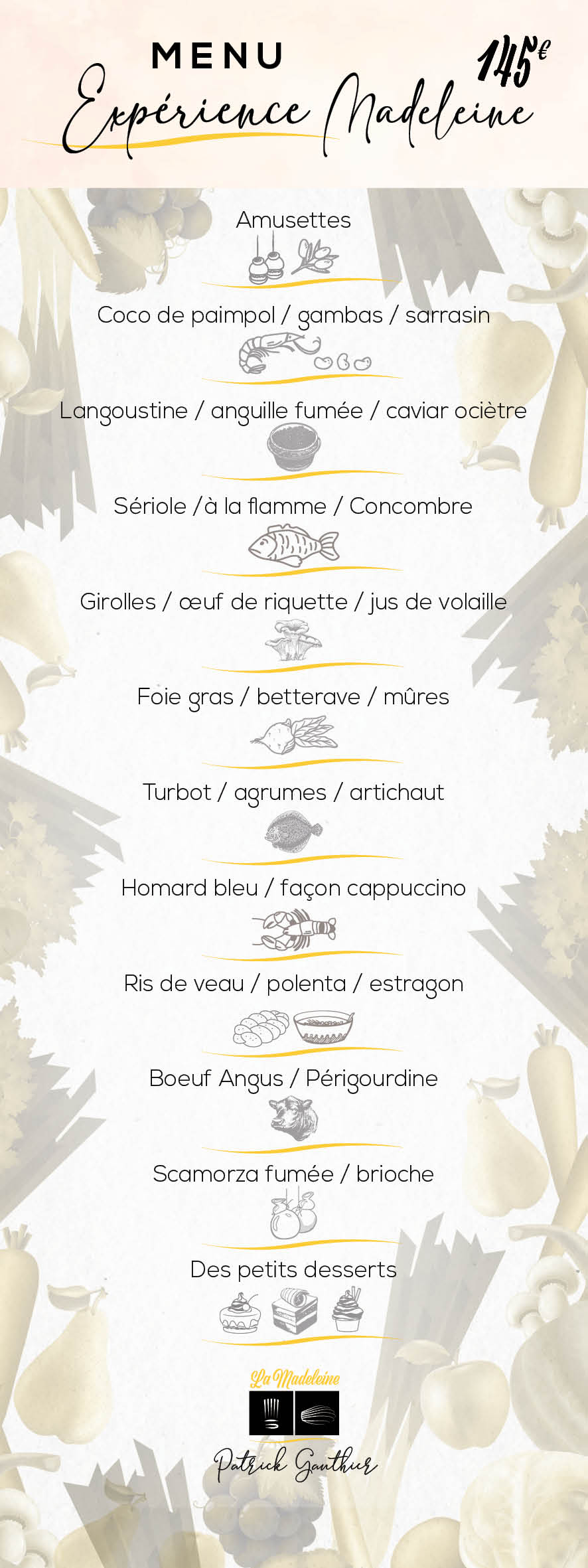 Les menus | La Madeleine