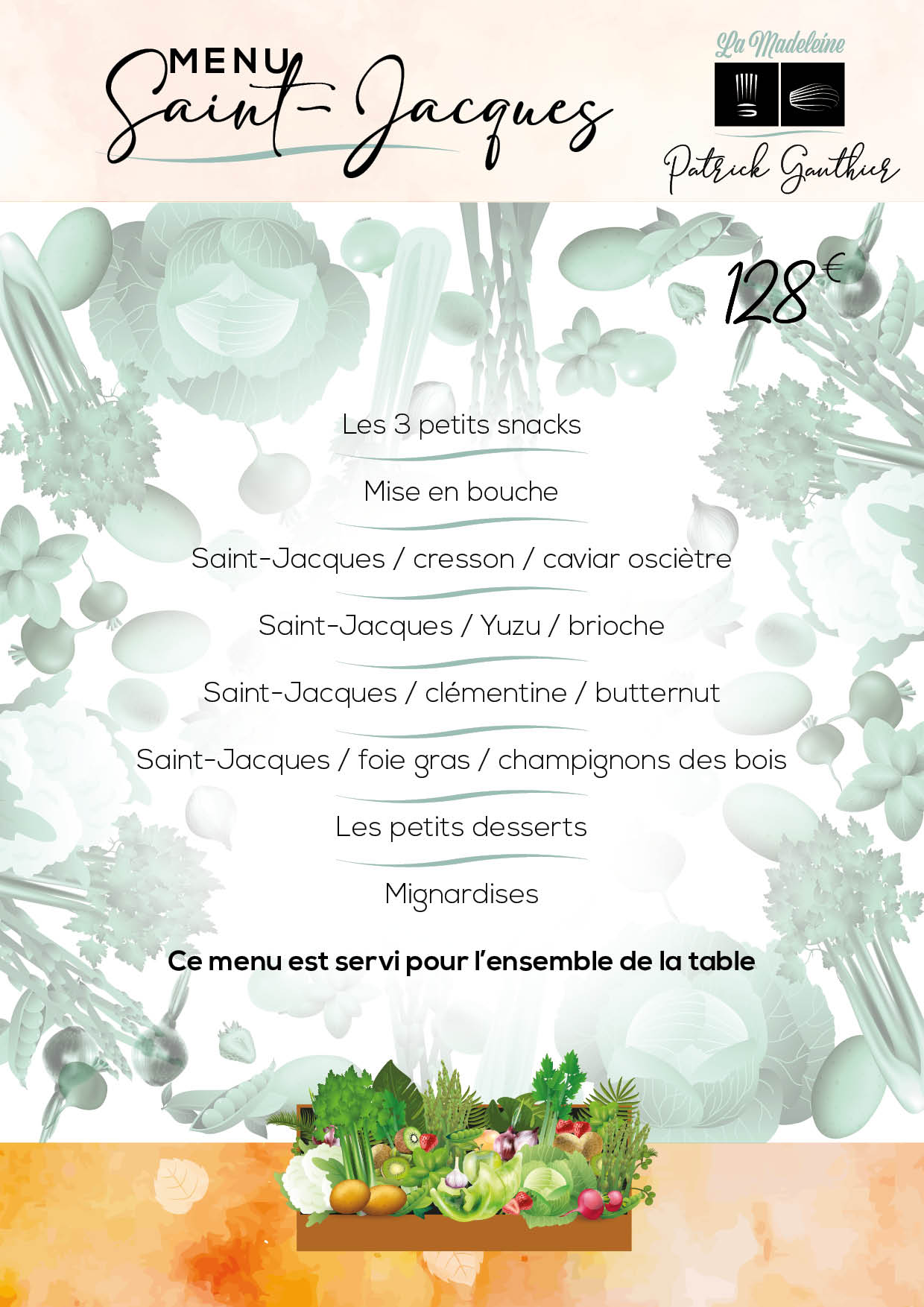 Les menus | La Madeleine