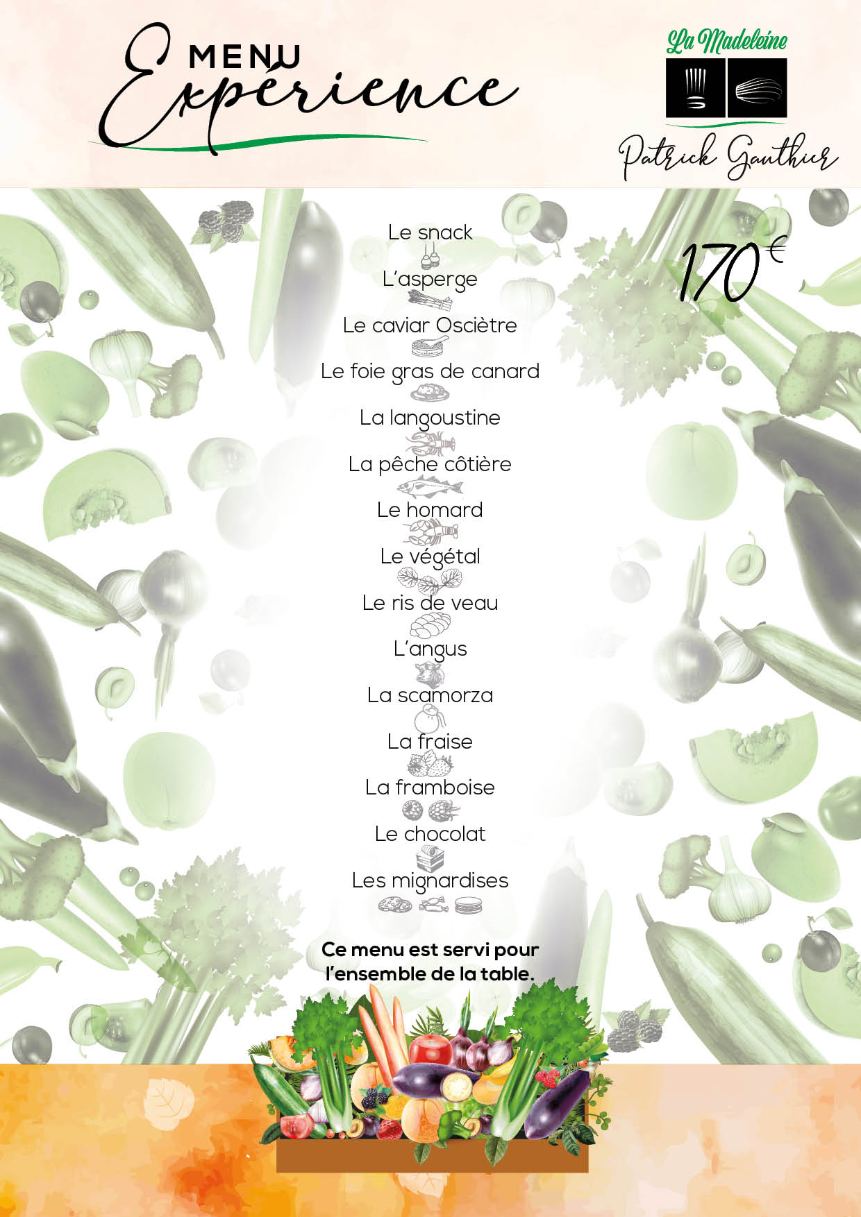 Les menus | La Madeleine